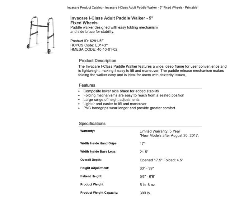 Invacare I-Class Paddle Walker | American Medical Supplies & Repairs