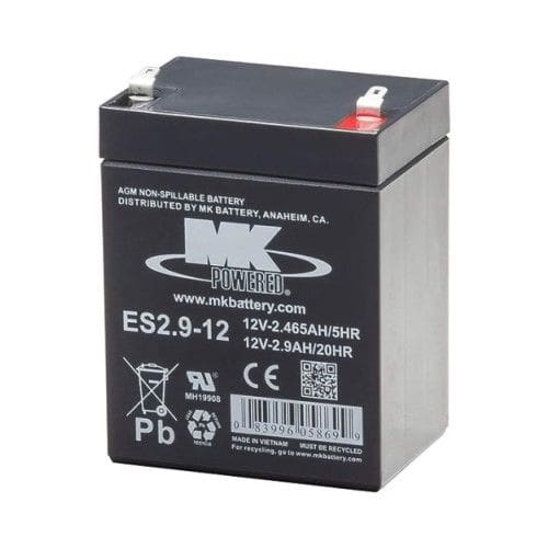 MK Battery ES2.9-12 AH AGM Battery (Pair) - AME Supplies And Repairs
